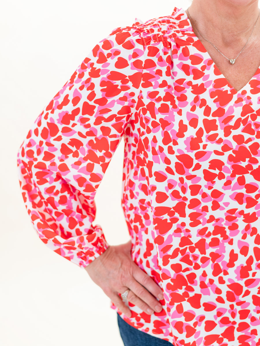 Long Sleeve Heart Blouse by First Love – Tassels